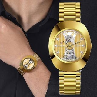 【Rado 雷達表】全台獨賣Original DiaStar Open Heart鑽星開芯機械金色款35㎜-加8重好禮 R01 ...