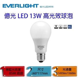 【Everlight 億光】13W 高光效 最新戰鬥版 全電壓 球泡燈 E27燈泡(10入組)-momo購物網 - 好評推薦 - 2025年10月