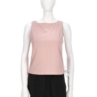 【PUMA】流行系列Modern Delight 女款 粉色 歐規 蝴蝶結 合身 綁帶 短版 無袖 背心 68956419-momo購物網 ...