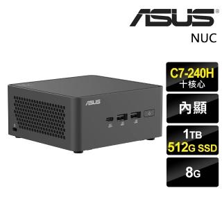 【ASUS 華碩】Core 7 十核心迷你電腦(NUC/C7-240H/8G/512G SSD+1TB SSD/W11P)-momo購物網 ...