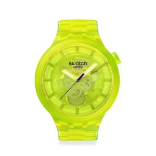 【SWATCH】YELLOW JOY 大錶面手錶/男錶/女錶/瑞士製造 SB05J103(47mm)-momo購物網