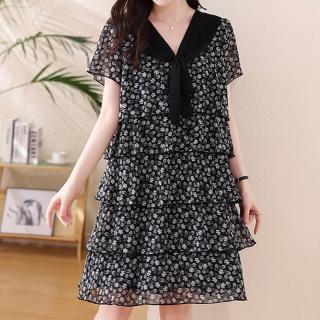 【麗質達人】1821黑色印花蛋糕洋裝-LY(L-5XL)-momo購物網 - 好評推薦 - 2025年9月