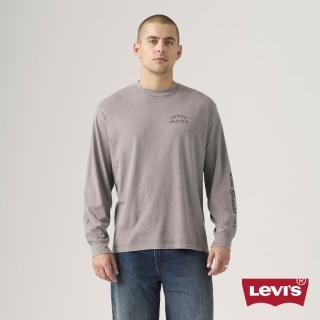【LEVIS】男款 印花長袖 背部設計印花 休閒長袖 長t 男生上衣 人氣新品 A6145-0085-momo購物網