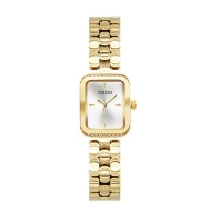 【GUESS】金色系 方形晶鑽拉絲錶盤 不鏽鋼錶帶 22mm 女錶 手錶 母親節(GW0865L2)-momo購物網 - 好評推薦 - 2026年5月