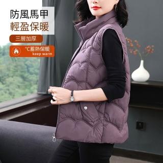 【Paiya 派亞】中老年媽媽裝秋冬裝加厚短款棉馬甲時尚立領坎肩背心無袖棉衣外套(2XL-5XL)-momo購物網 - 好評推薦 - 2026年5月