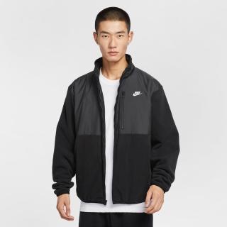 【NIKE 耐吉】外套 男 運動立領外套 搖粒絨 寬鬆版型 AS M NK CLUB WINTERIZD FZ JKT 黑 IM9453 ...
