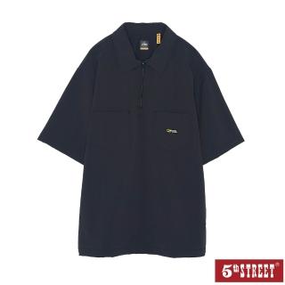 【5th STREET】男裝 POLO衫 短袖 上衣 t恤 黑色(561009)-momo購物網