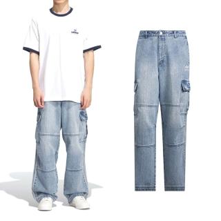 【adidas 愛迪達】BLUE DENIM P 男款 藍色 寬鬆 牛仔 休閒 長褲 KS5980-momo購物網 - 好評推薦 - 2025年12月