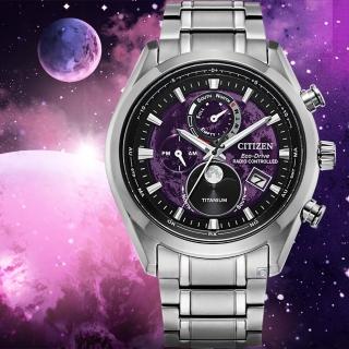 【CITIZEN 星辰】月相 光動能 電波錶 計時鈦金屬手錶 男錶 禮物-43mm(BY1010-81Z)-momo購物網 - 好評推薦 ...