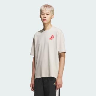 【adidas 愛迪達】CNY 短袖上衣(KQ5100 男款休閒寬鬆T恤 馬年主題設計 米色調)-momo購物網 - 好評推薦 - 2026年1月